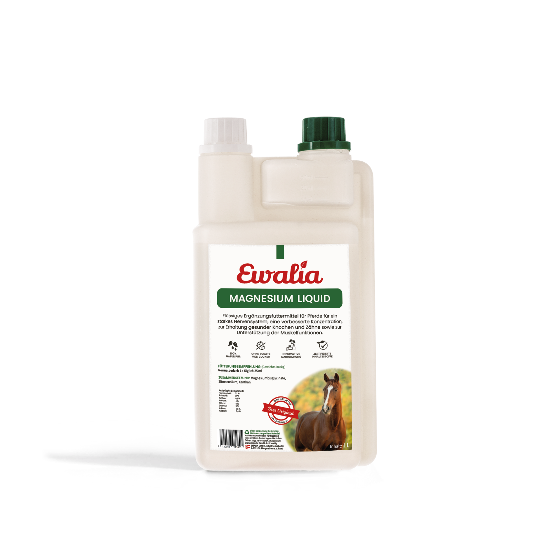 EWALIA Magnesium - Liquid für Pferde 1L | 3017